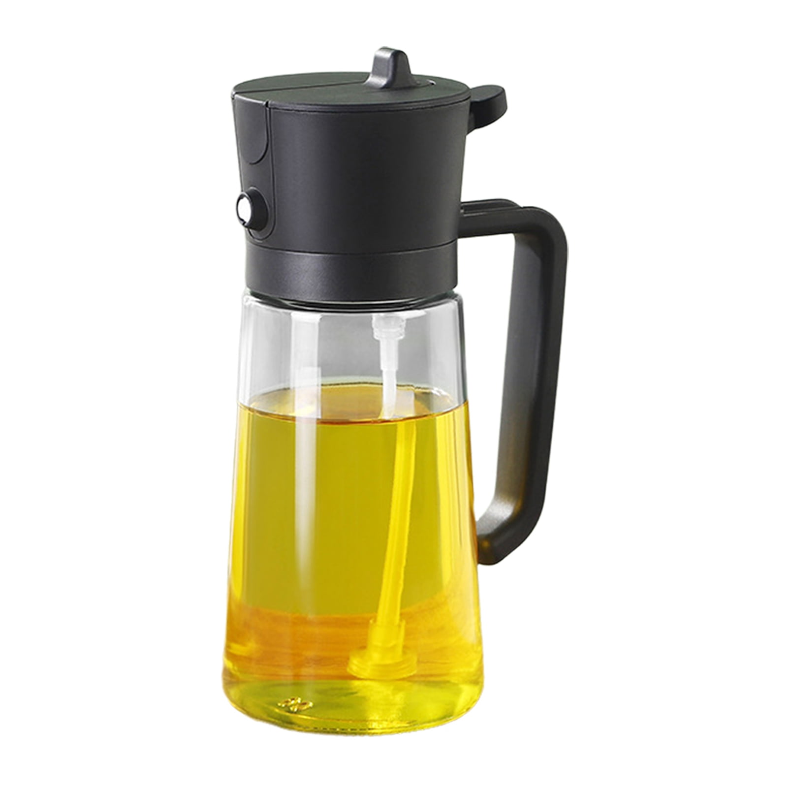 Glass Olive Oil Sprayer Bottle 15.89 OZ 2-In-1 Oil Dispenser with Auto ...