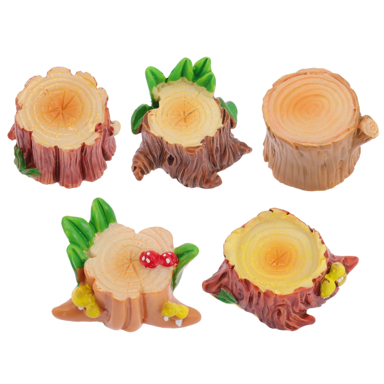 Glass Ornaments Terrarium Tree Stump Figurines Plant Decorations for ...