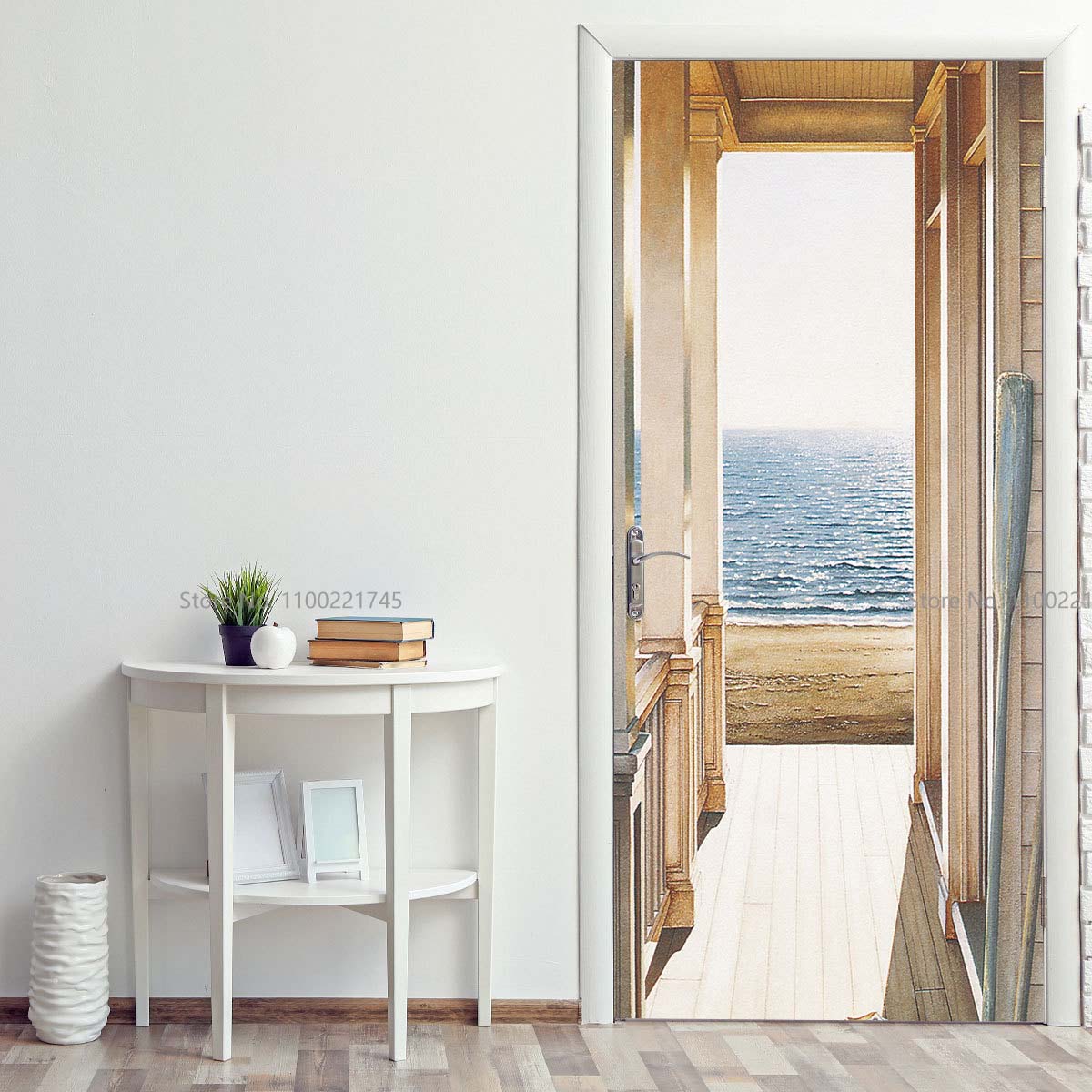 Glass Outdoor Landscape Whole Door Sticker Living Room Decoration ...