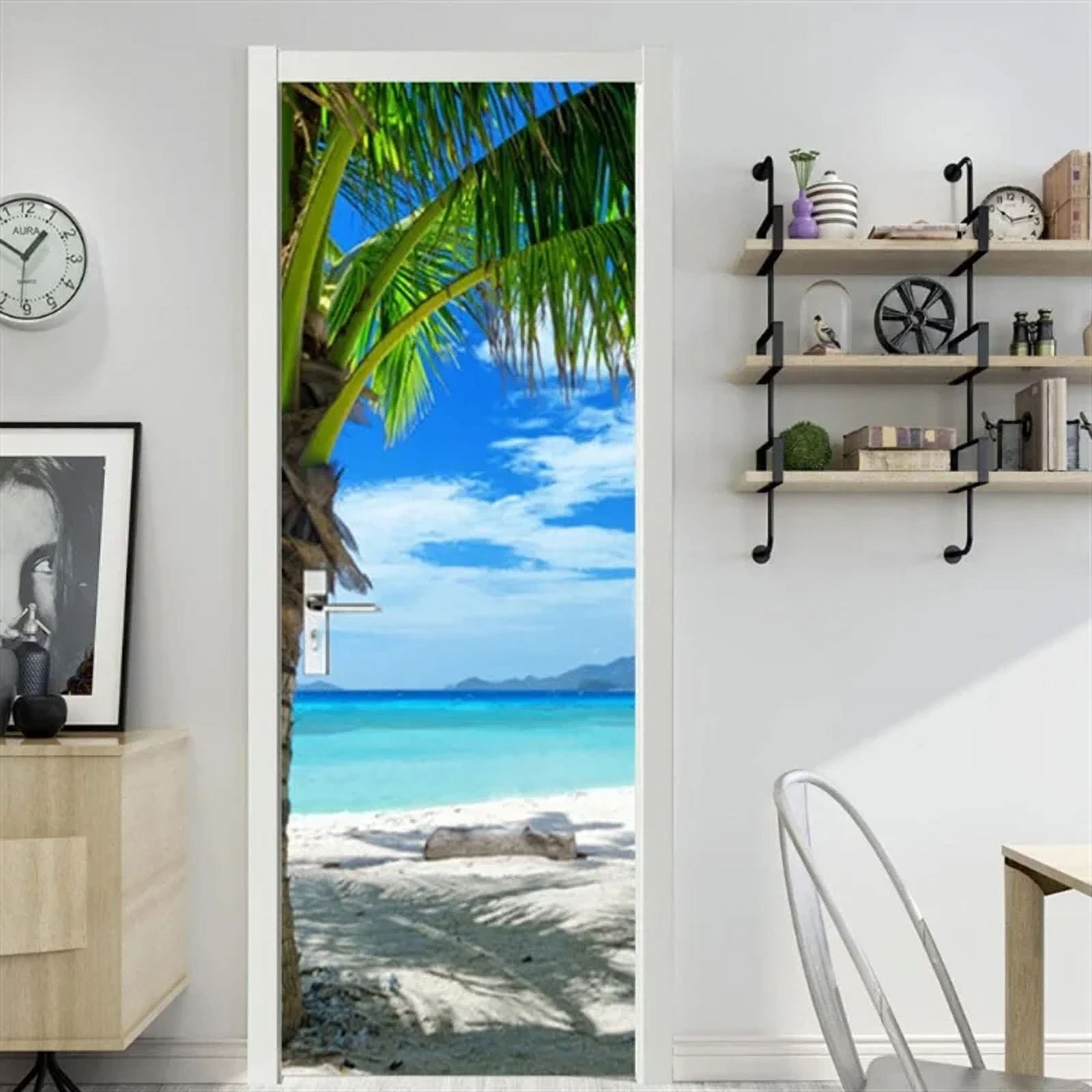 Glass Outside Landscape Beach Photo Mural Decoration Wallpaper Poster ...