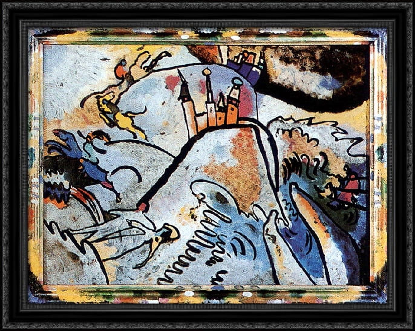 Glass Painting with the Sun (Small Pleasures) 36x28 Large Black Ornate ...