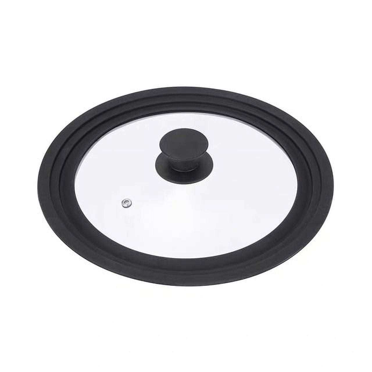 Glass Pan Covers 16-22-28-32cm Round Silicone Glass Lid Visual Pot Lid ...