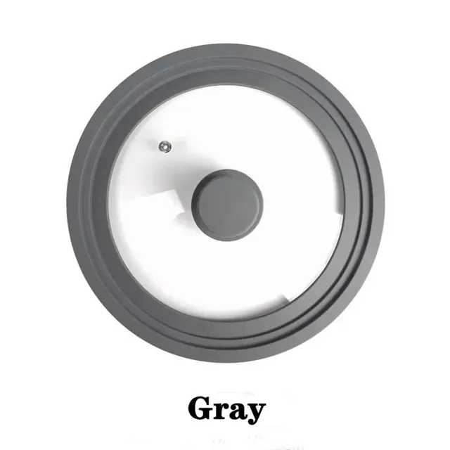 Glass Pan Covers 16-22-28-32cm Round Silicone Glass Lid Visual Pot Lid ...