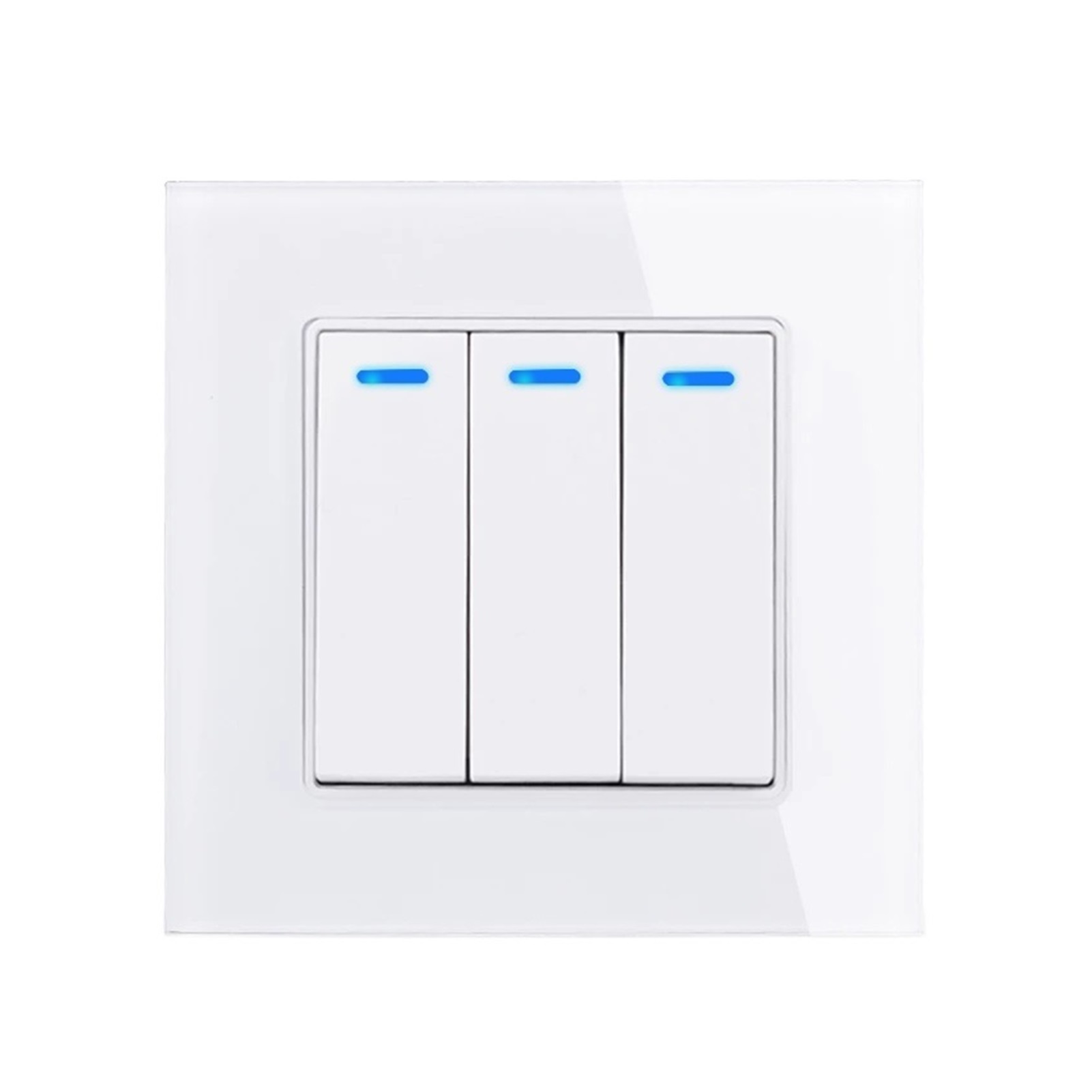 Glass Panel 1/2/3/4 Gang 1 Way Reset Pulse Switch Momentary Contact ...