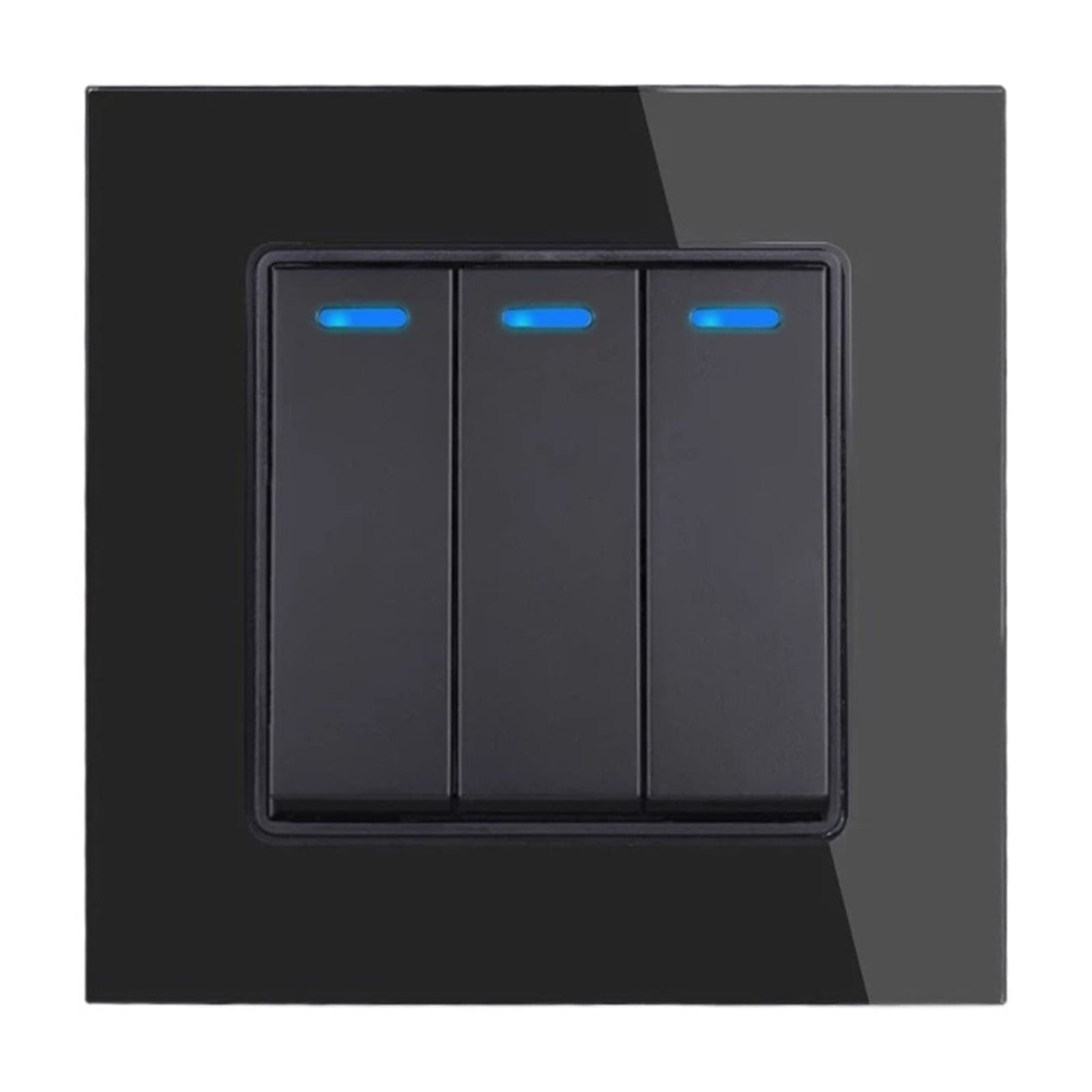 Glass Panel 1/2/3/4 Gang 1 Way Reset Pulse Switch Momentary Contact ...