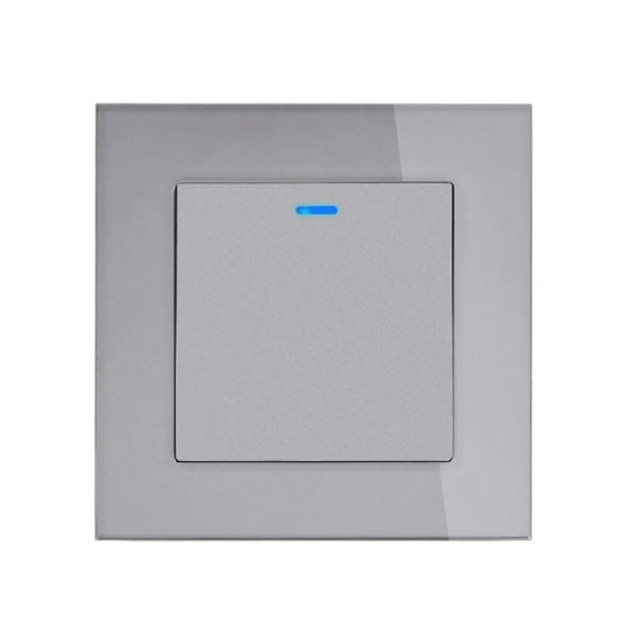 Glass Panel 1/2/3/4 Gang 1 Way Reset Pulse Switch Momentary Contact ...