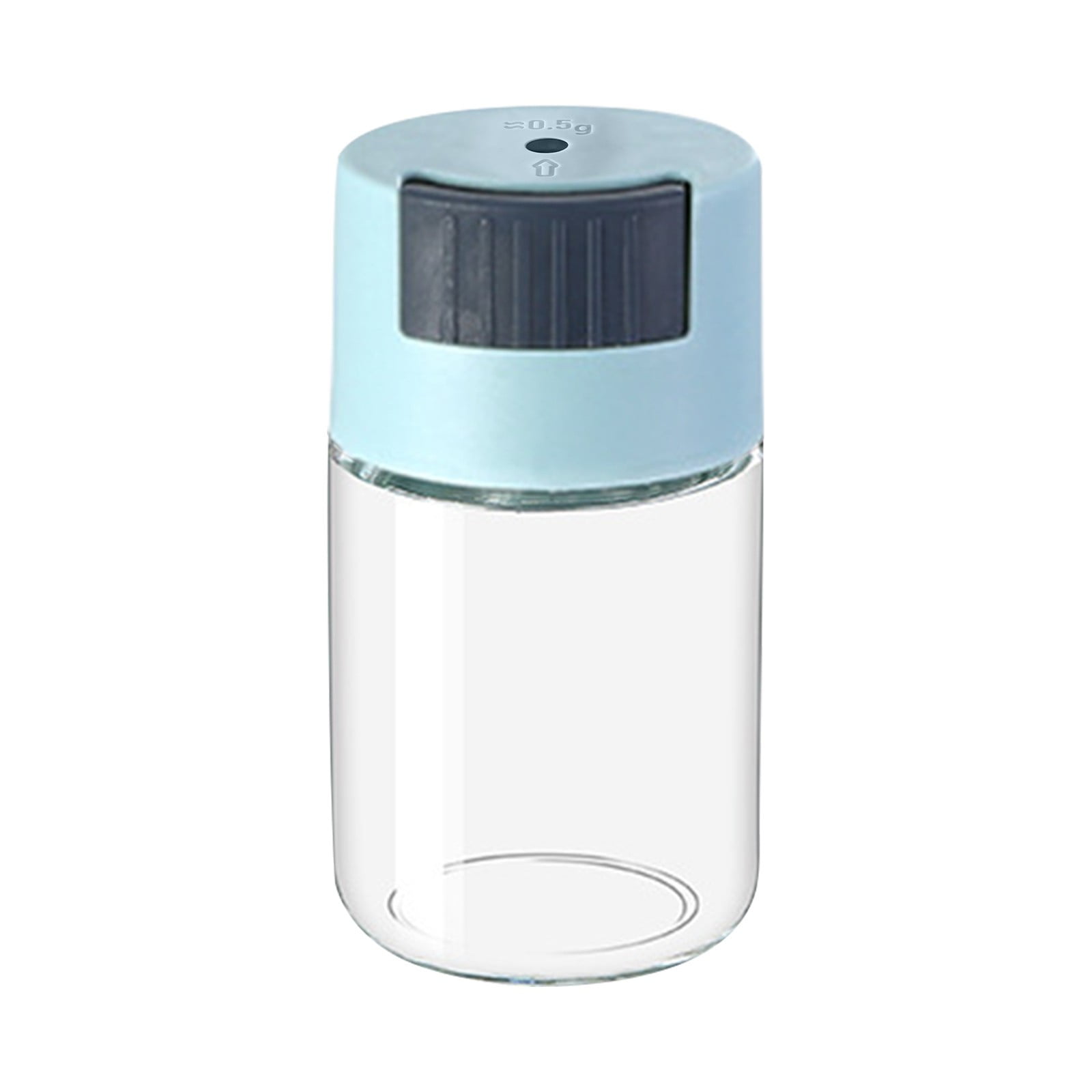 Glass Pepper Dispenser, Measuring Seasoning Bottle, Push-in Control ...