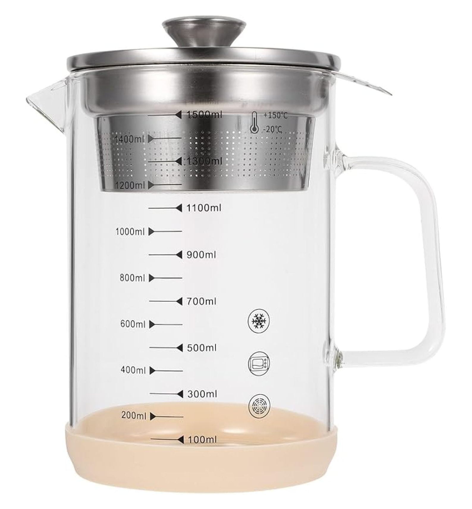 Glass Pitcher: Food Strainer Soy Milk Filter Teapot With Fine Mesh ...