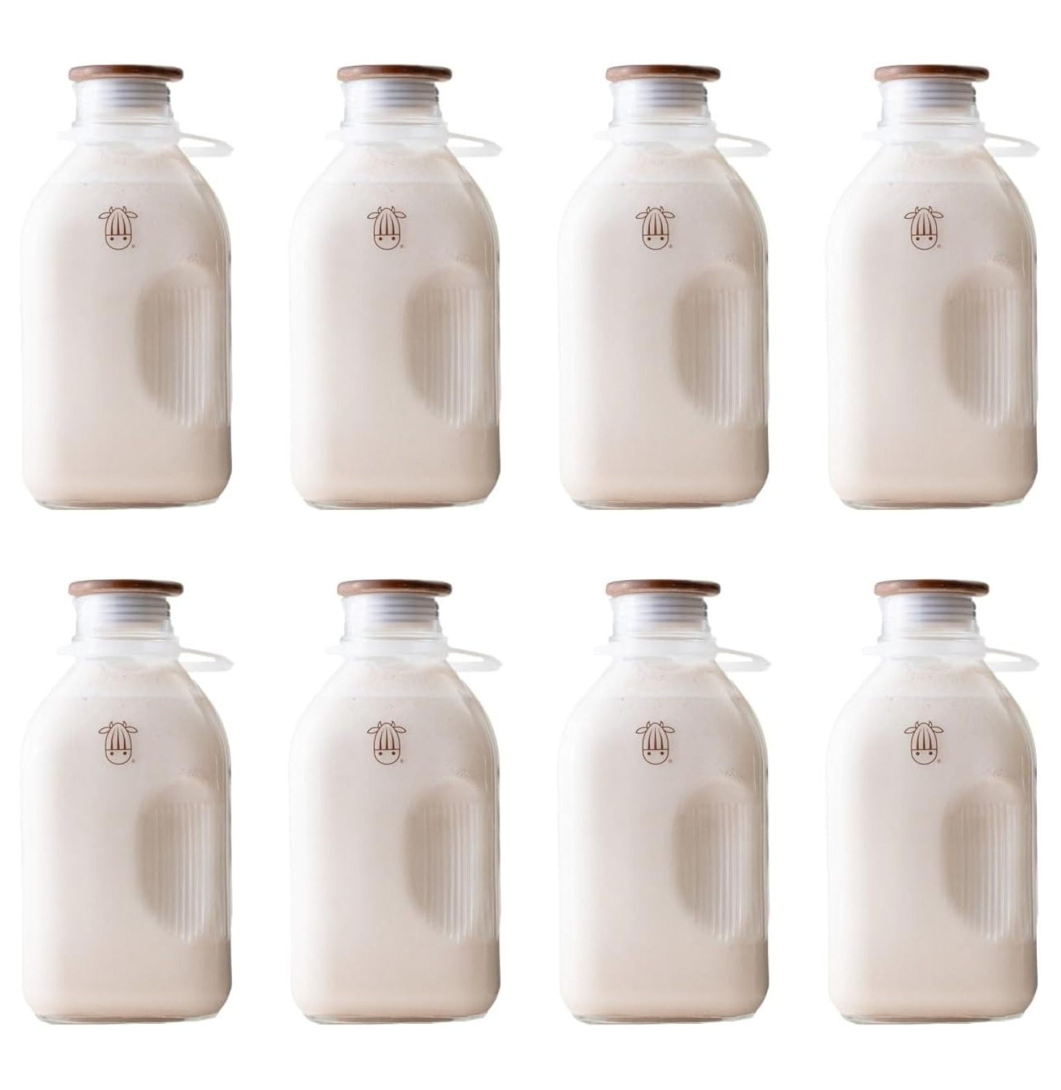 - Glass Pitcher with Lid and Spout, Bottle for Refrigerator, Clear Milk ...