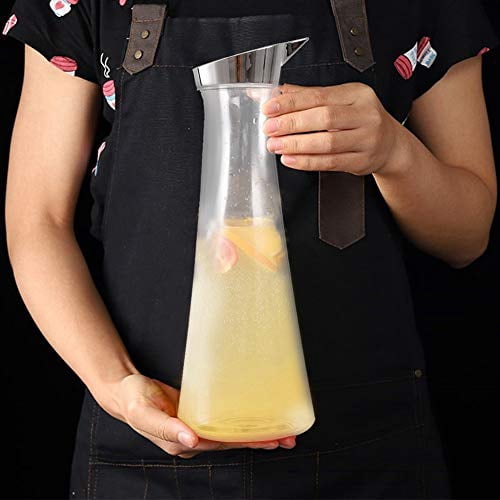 Glass Pitcher,Pitcher, 1.4L Acrylic Transparent Juice Bottle with ...