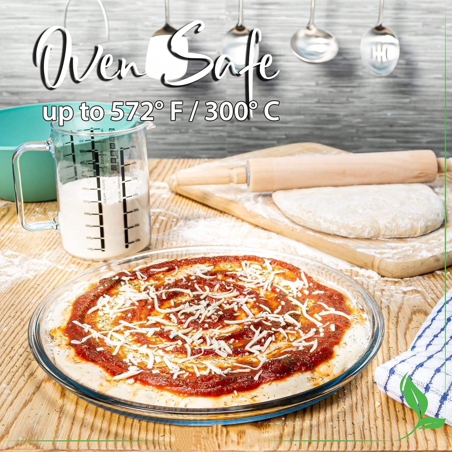 Glass Pizza Pan for Oven: Borosilicate Glass Pizza Tray for Oven - 12.5 ...