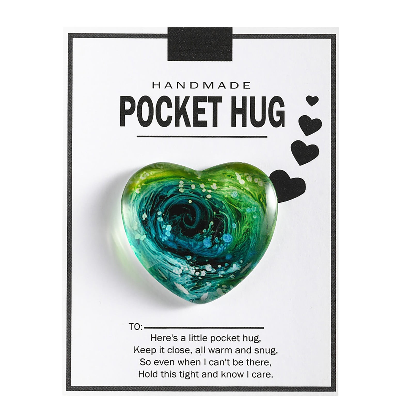 Glass Pocket Keepsake, Long Distance Gift Token, Thinking Of You Glass ...