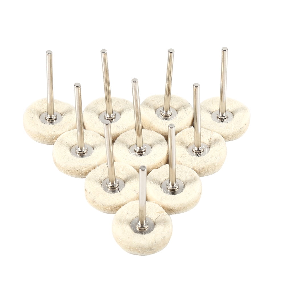 Glass Polish Drill Bit,10pcs 25MM Wool Felt Polishing Buffing Wheel, T ...