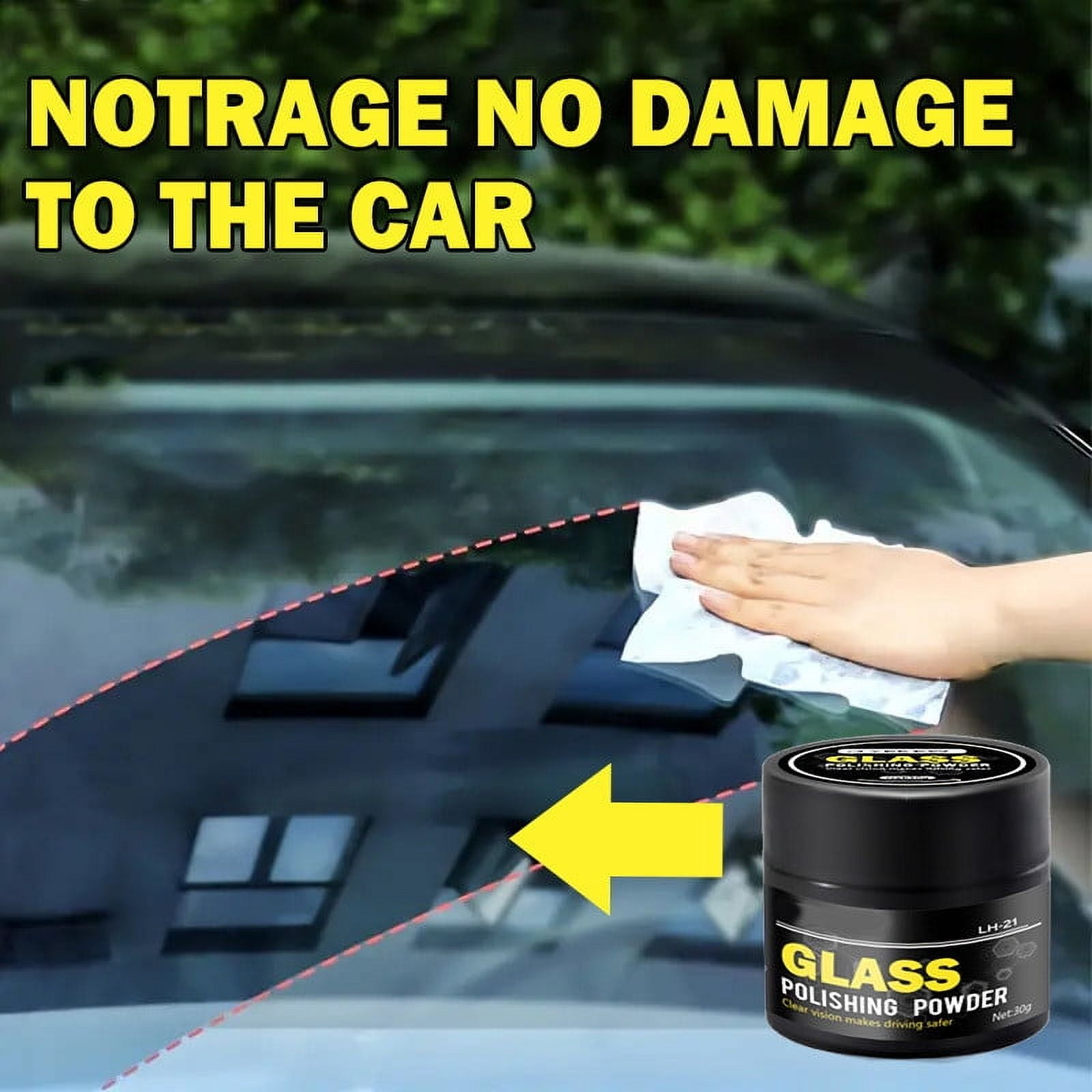Glass Polishing Powder for Automotive Windows, Windshield Polish ...