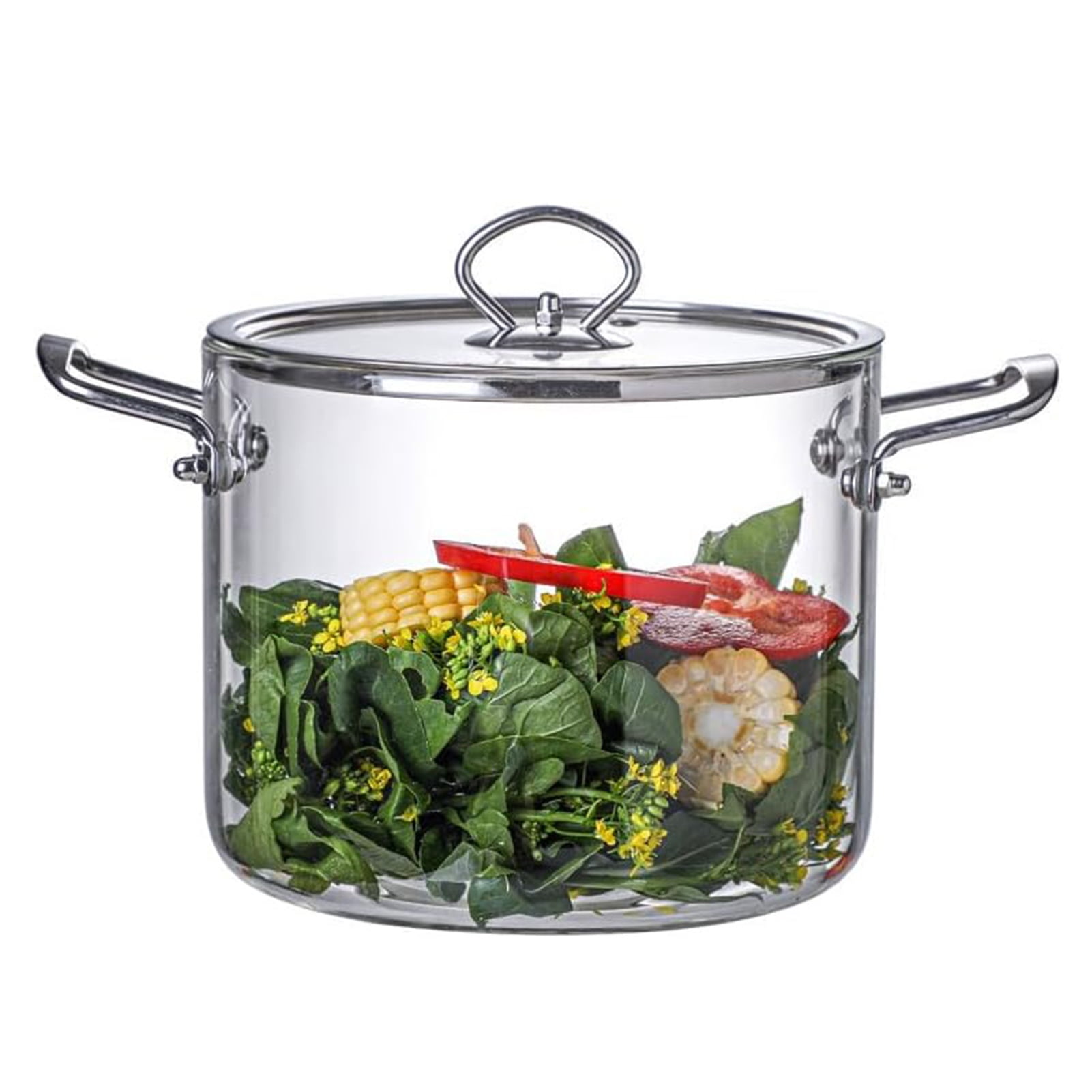 Glass Pots for Cooking,Heat-Resistant Borosilicate Glass Cooking Pan ...