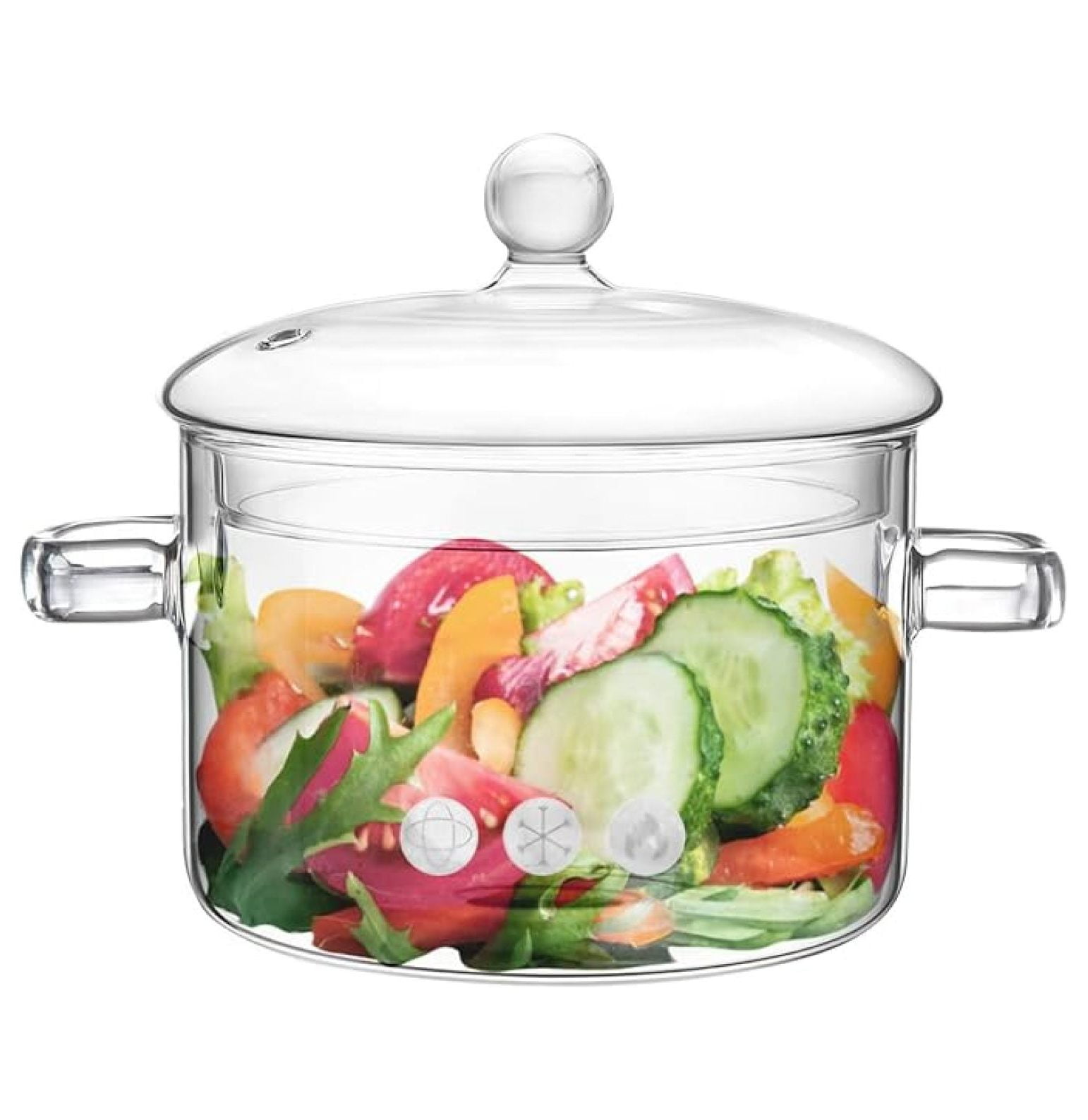 Glass Pots for Cooking on Stove, 1.5L/50oz Glass Simmer Pot, Simmer Pot ...