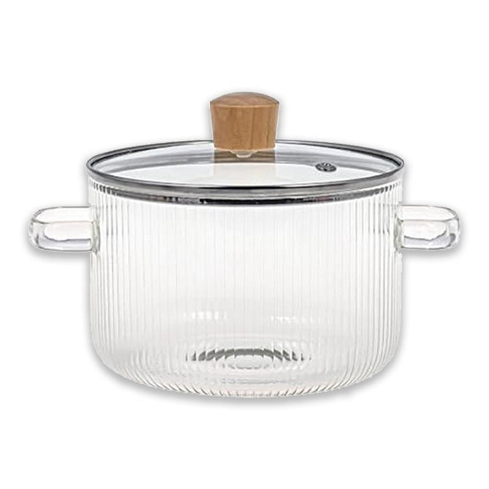 Glass Pots for Cooking on Stove with Lids -Glass Pot Cooking with Lid ...