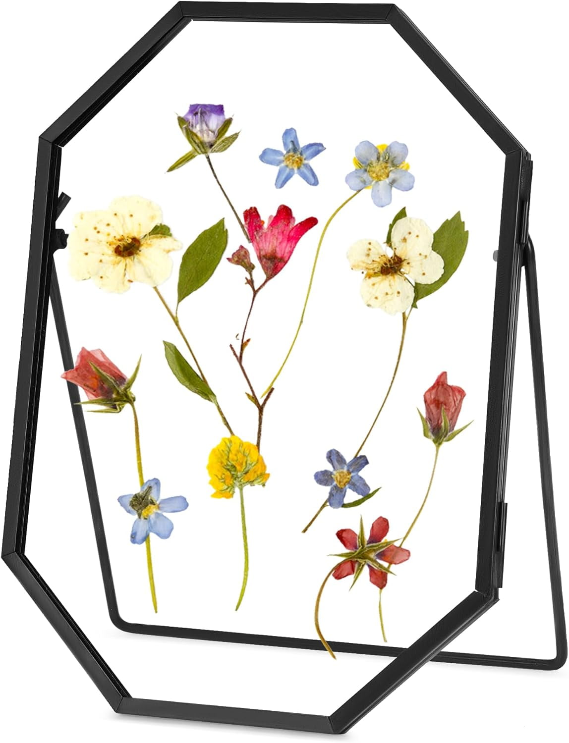 Glass Pressed Flower Frame Handmade, Metal Floating Picture Frame ...