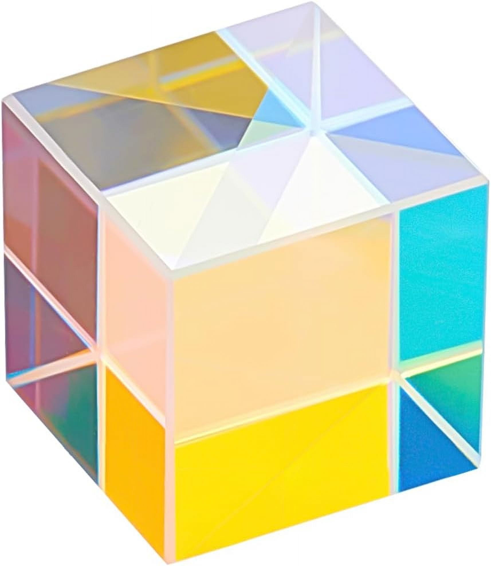 Glass Prism Cube Small Prism Light Square Clear AB 15mm Optical X Cube ...
