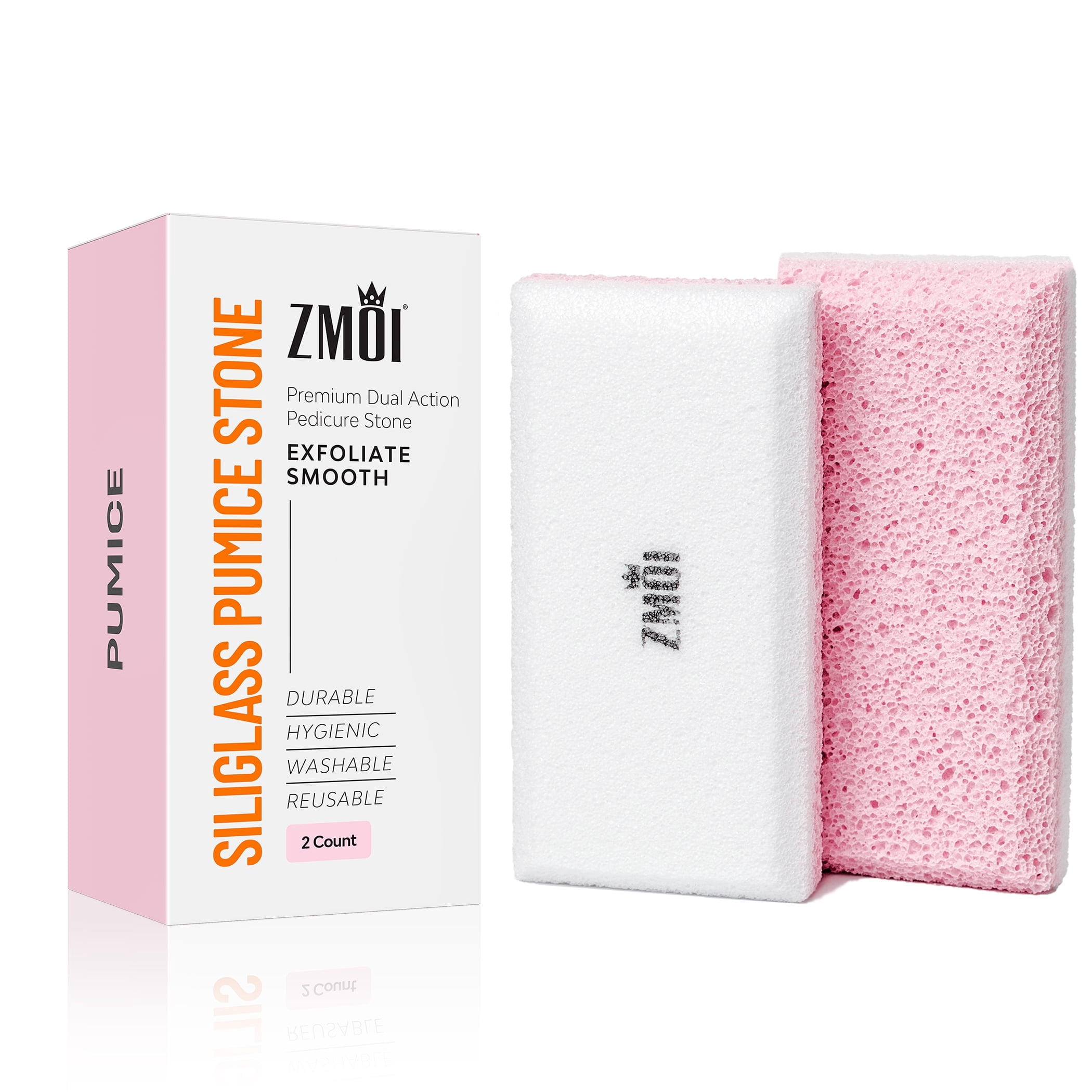 Glass Pumice Stone 2 Pack Callus Remover for Feet, Elbows, Hands, and ...