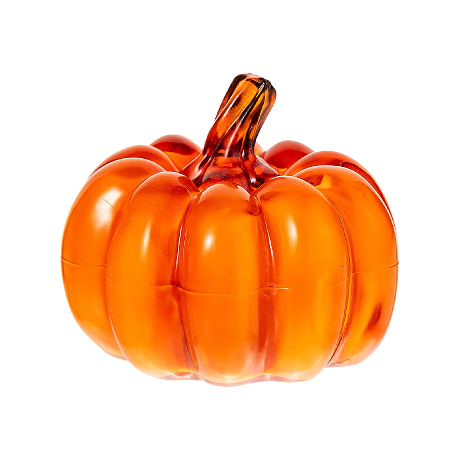 Glass Pumpkin Fall Decoration, Hand-Blown Orange Pumpkin Ornament for ...