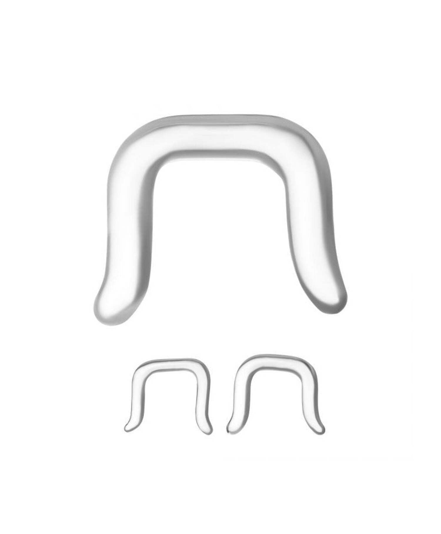Glass Pyrex Clear Basic Septum Retainer - 16 or 14 Gauge - 1/4" (6 MM ...