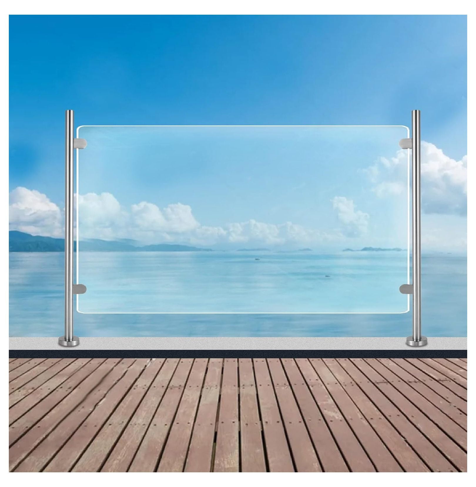 Glass Railing Post, 304 Stainless Steel Stairs Pool Fence Post ...