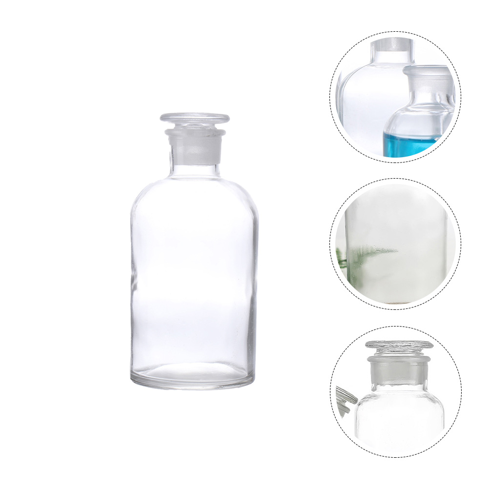 SEWCHICS Graduated Laboratory Glass Bottle for Chemicals Samples Small ...