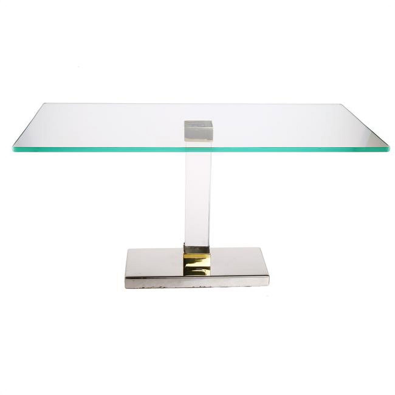 MegaMixer Glass Rectangular Cake Dome, Acrylic Stem, 14.5 x 8 x 7.25 in ...