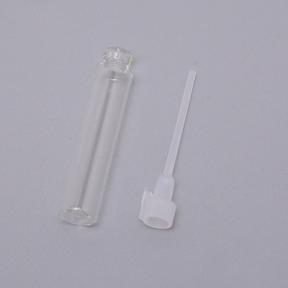 Glass Refillable Perfume Bottle with Plastic Transparent Plug Clear ...