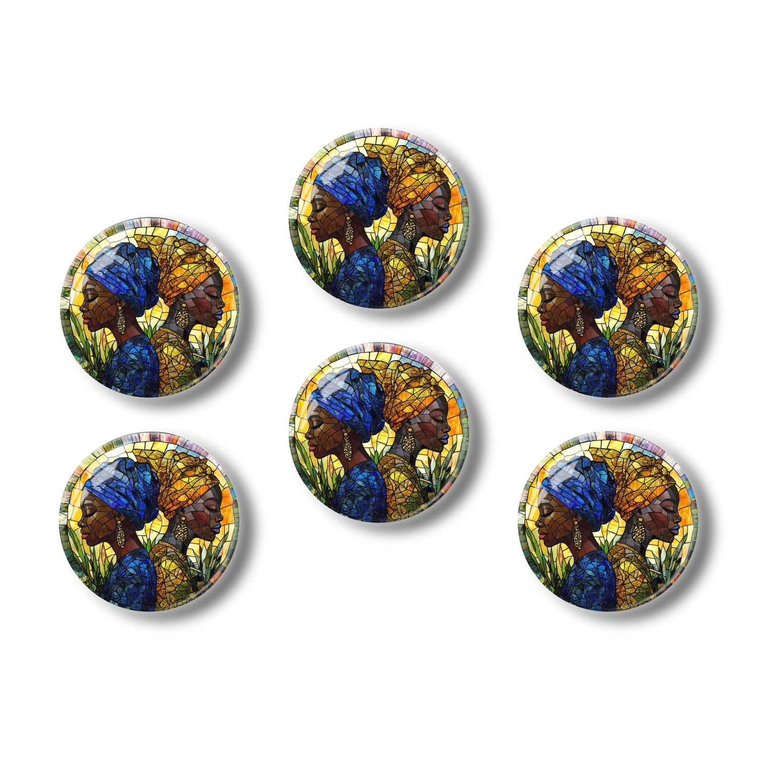 Glass Refrigerator Magnet 6Pcs Magnetic Fridge Sticker,Decor for ...