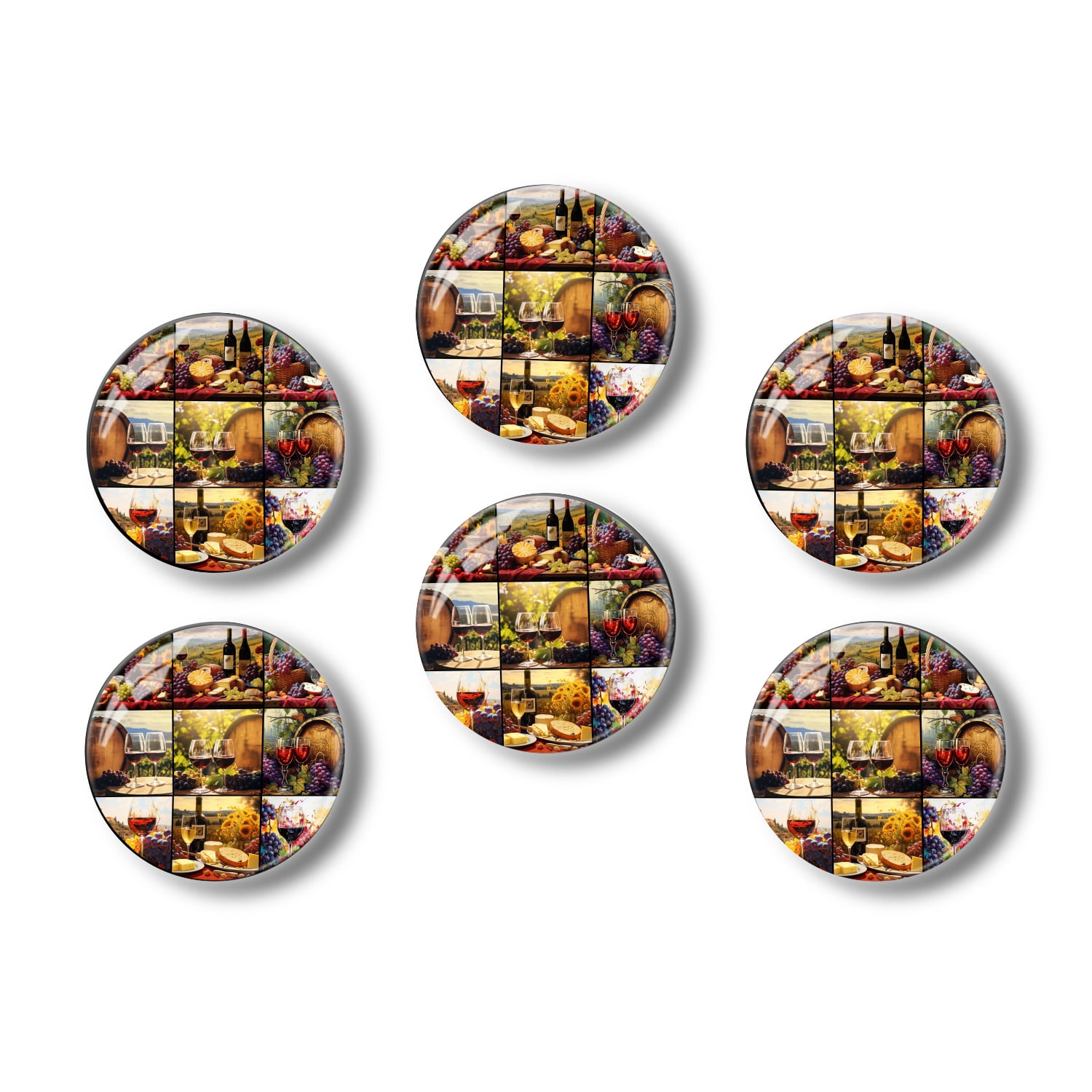 Glass Refrigerator Magnet 6Pcs Magnetic Fridge Sticker,Decor for ...