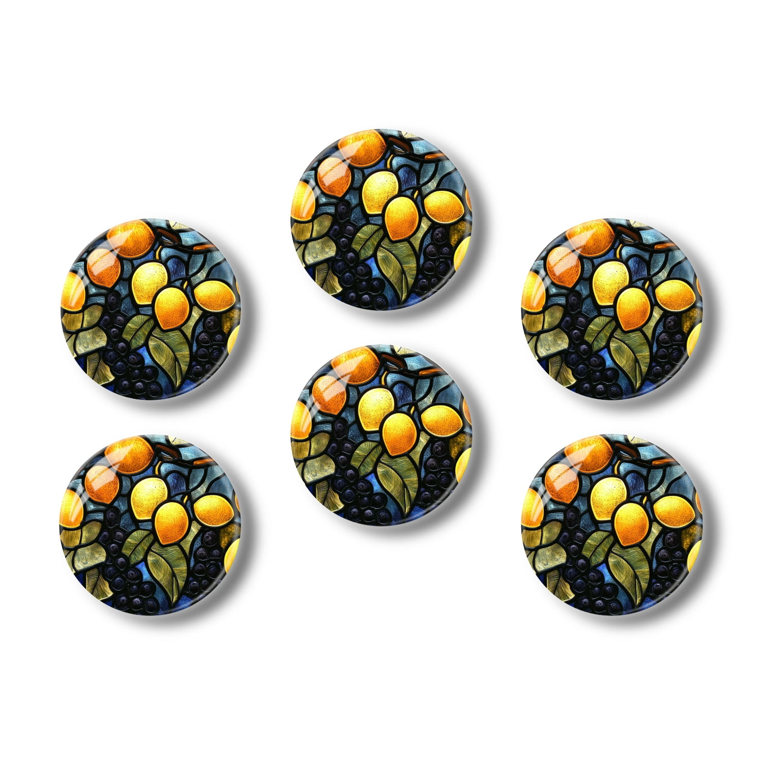 Glass Refrigerator Magnet 6Pcs Magnetic Fridge Sticker,Decor for ...