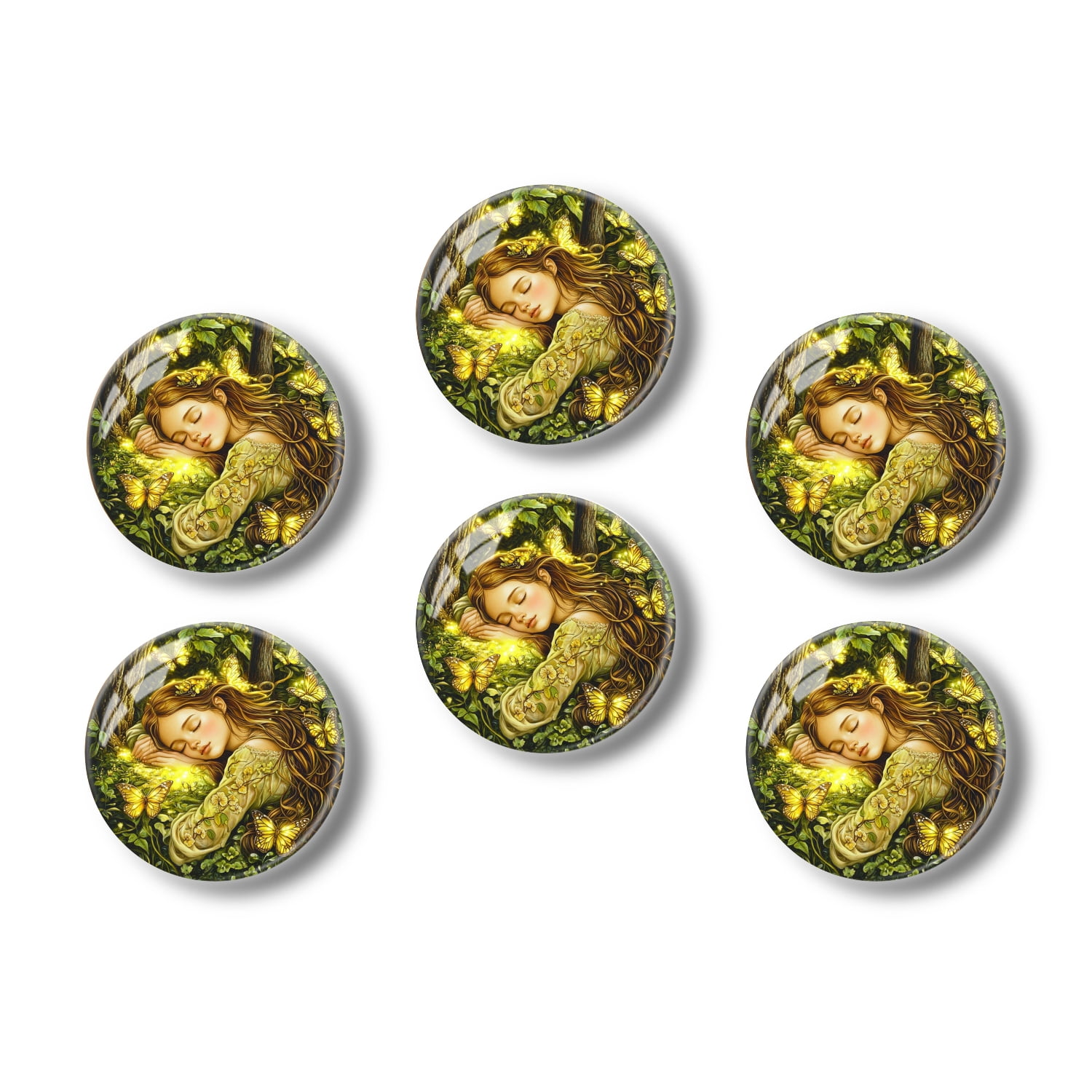 Glass Refrigerator Magnet 6Pcs Magnetic Fridge Sticker,Decor for ...