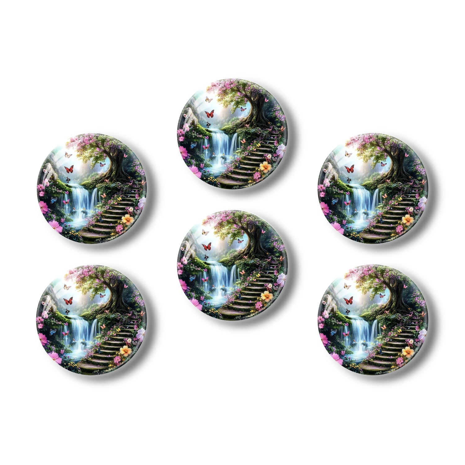Glass Refrigerator Magnet 6Pcs Magnetic Fridge Sticker,Decor for ...