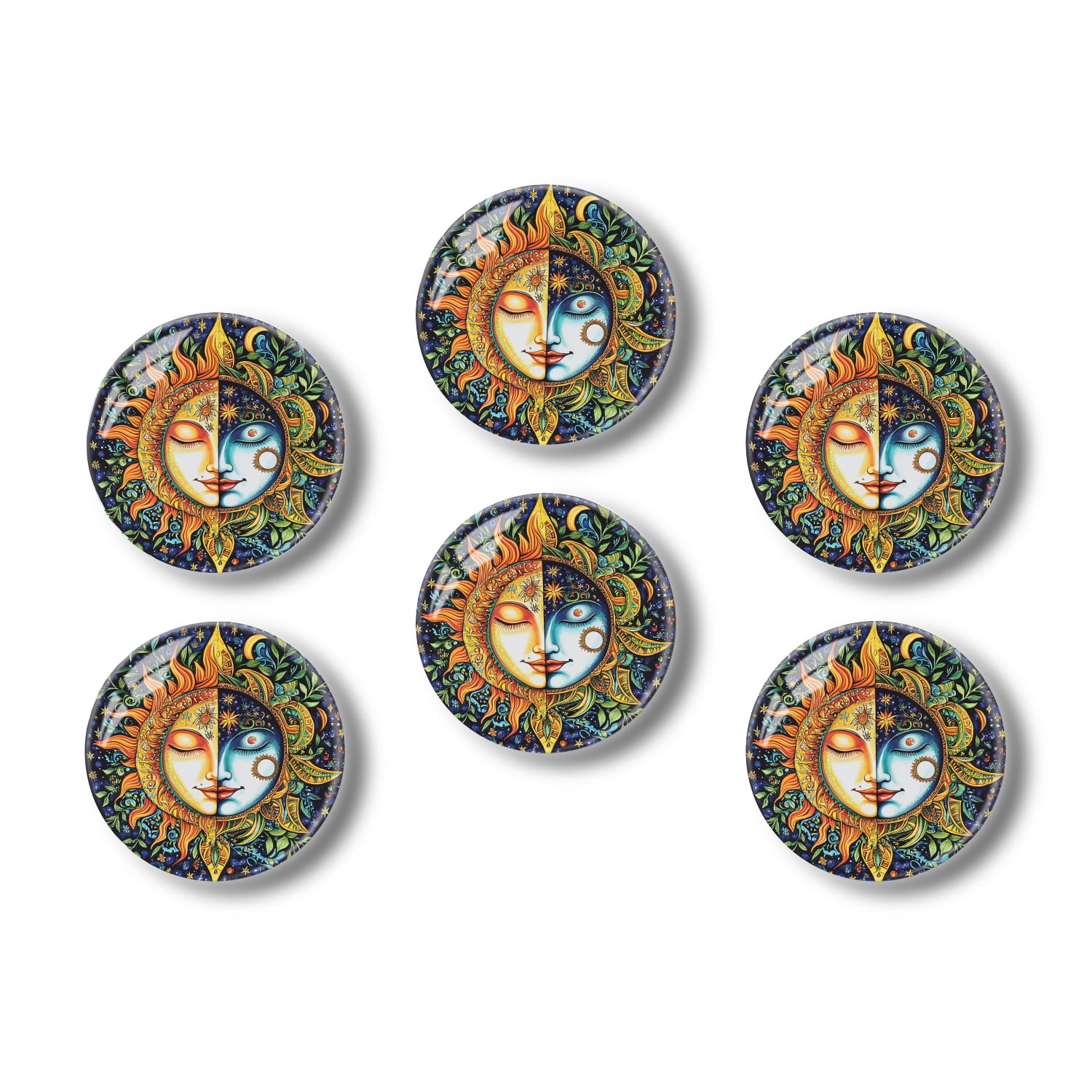 Glass Refrigerator Magnet 6Pcs Magnetic Fridge Sticker,Decor for ...