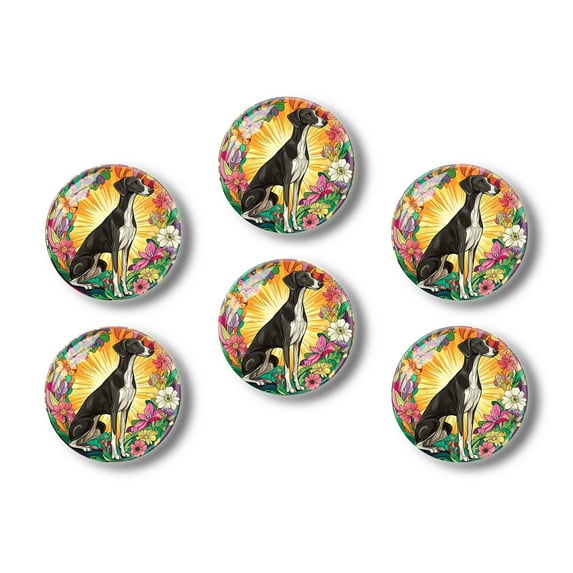 Glass Refrigerator Magnet 6Pcs Magnetic Fridge Sticker,Decor for ...