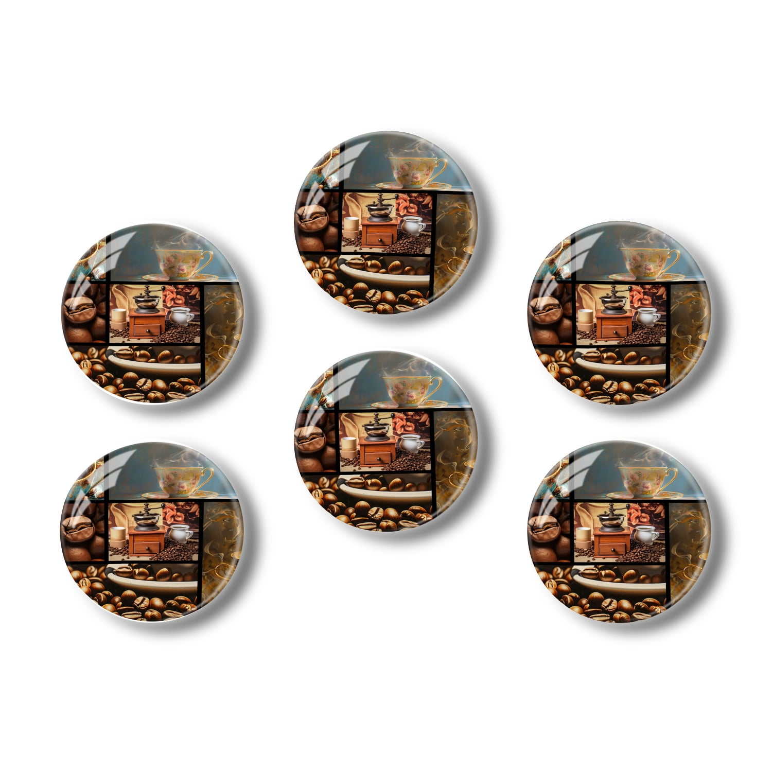 Glass Refrigerator Magnet 6Pcs Magnetic Fridge Sticker,Decor for ...