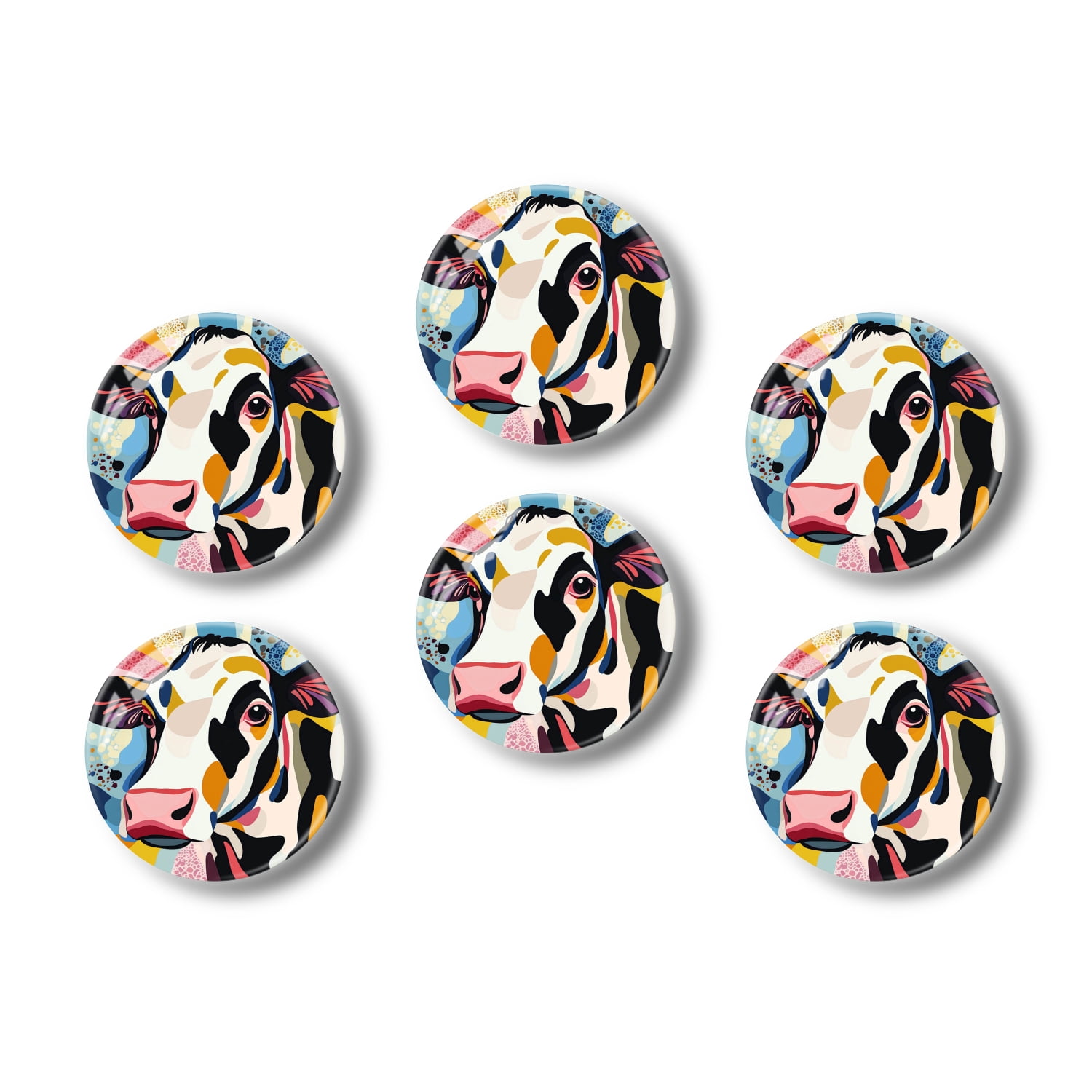 Glass Refrigerator Magnet 6Pcs Magnetic Fridge Sticker,Decor for ...