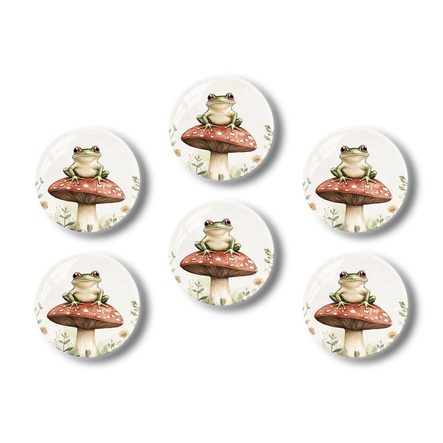 Glass Refrigerator Magnet 6Pcs Magnetic Fridge Sticker,Decor for ...