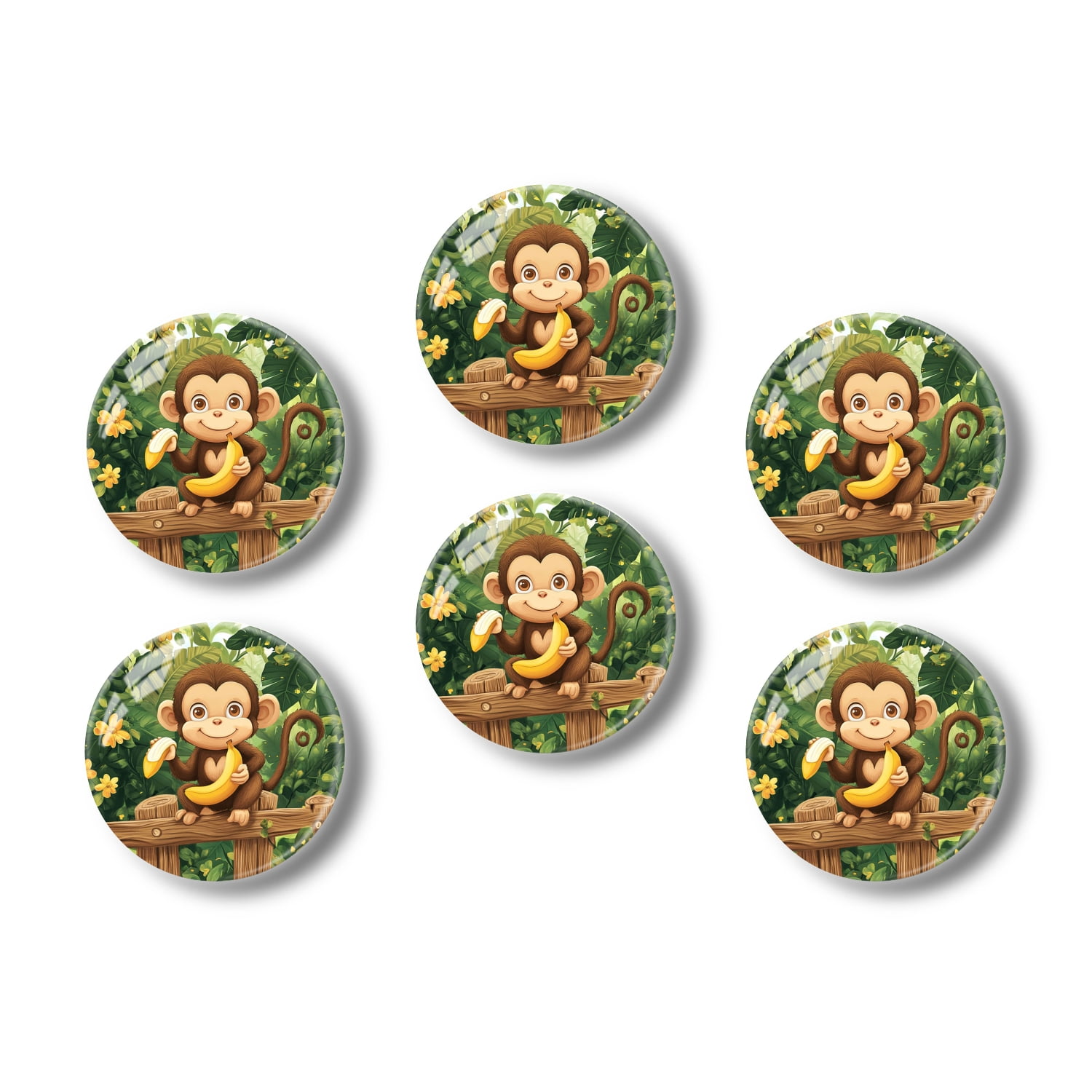 Glass Refrigerator Magnet 6Pcs Magnetic Fridge Sticker,Decor for ...