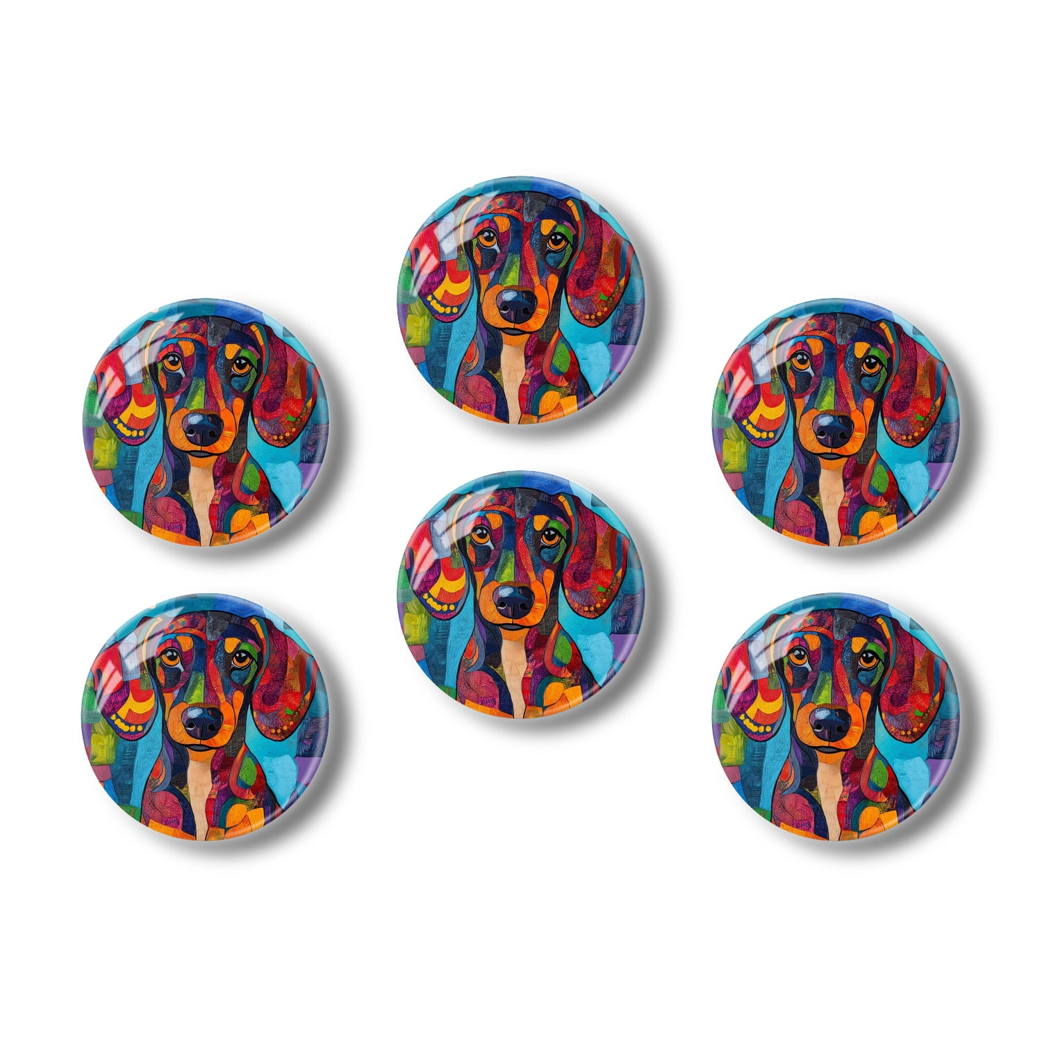 Glass Refrigerator Magnet 6Pcs Magnetic Fridge Sticker,Decor for ...