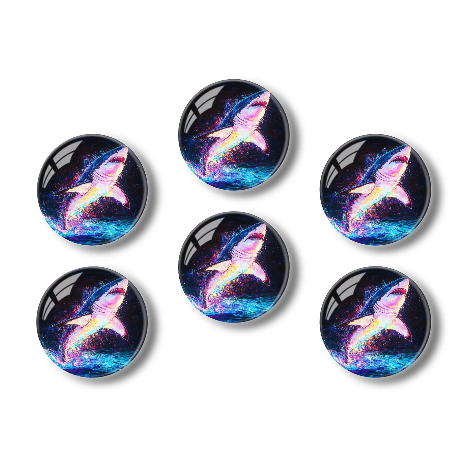 Glass Refrigerator Magnet 6Pcs Magnetic Fridge Sticker,Decor for ...