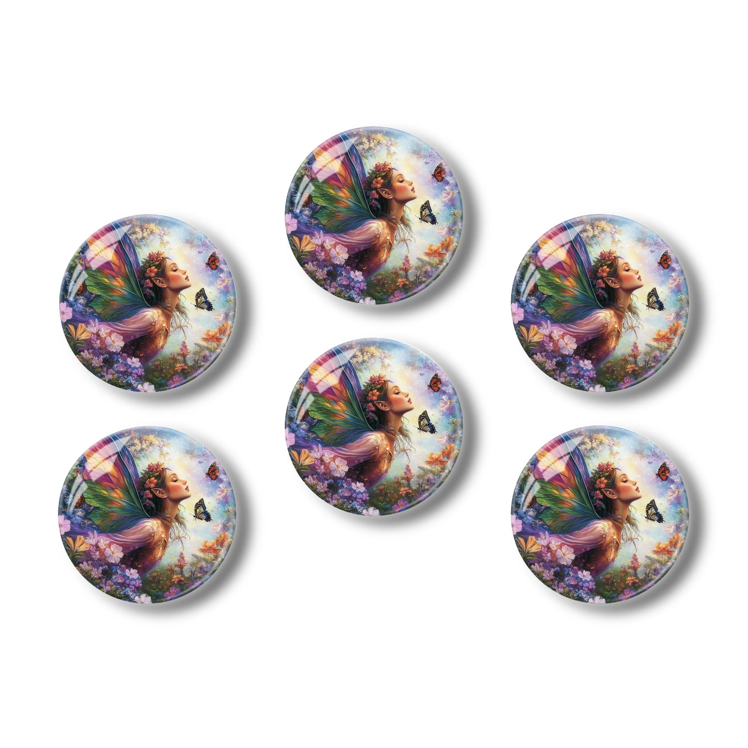 Glass Refrigerator Magnet 6Pcs Magnetic Fridge Sticker,Decor for ...