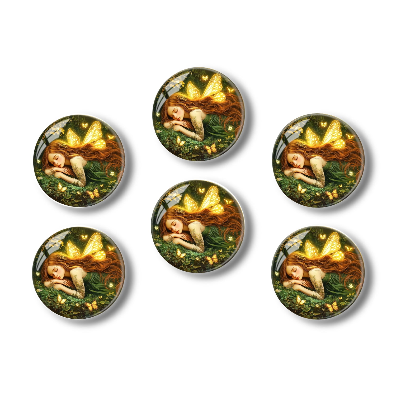 Glass Refrigerator Magnet 6Pcs Magnetic Fridge Sticker,Decor for ...