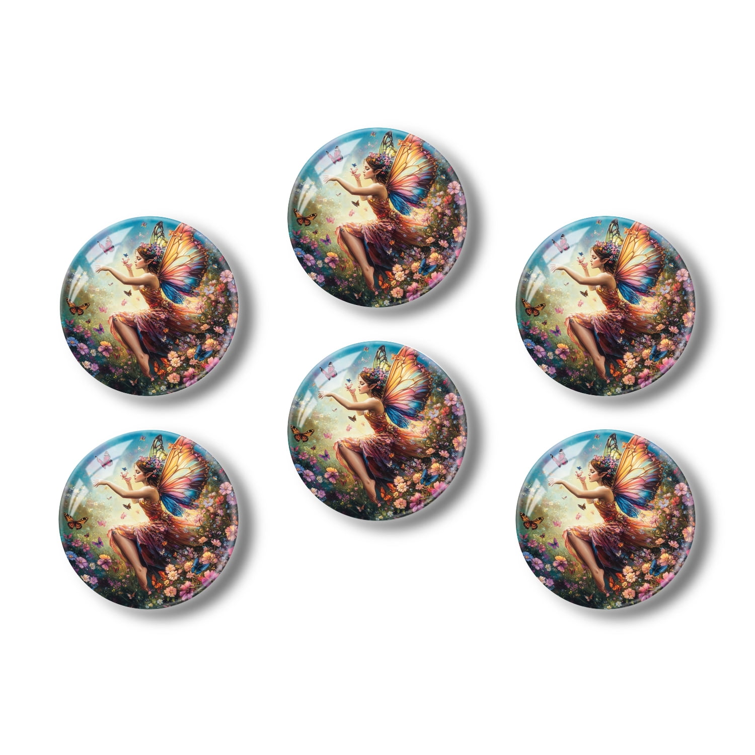 Glass Refrigerator Magnet 6Pcs Magnetic Fridge Sticker,Decor for ...