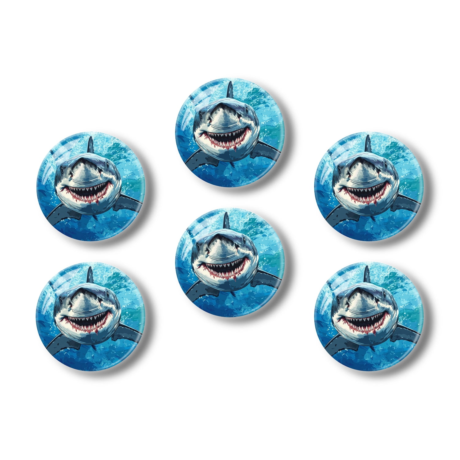 Glass Refrigerator Magnet 6Pcs Magnetic Fridge Sticker,Decor for ...