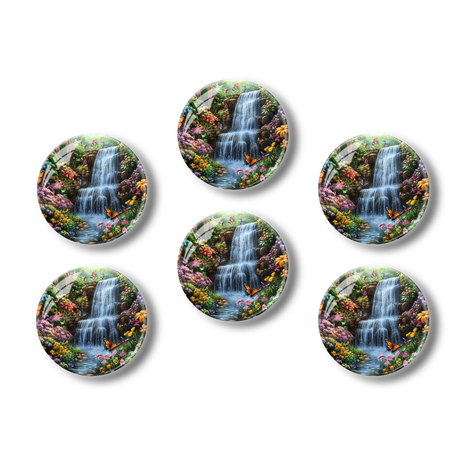 Glass Refrigerator Magnet 6Pcs Magnetic Fridge Sticker,Decor for ...