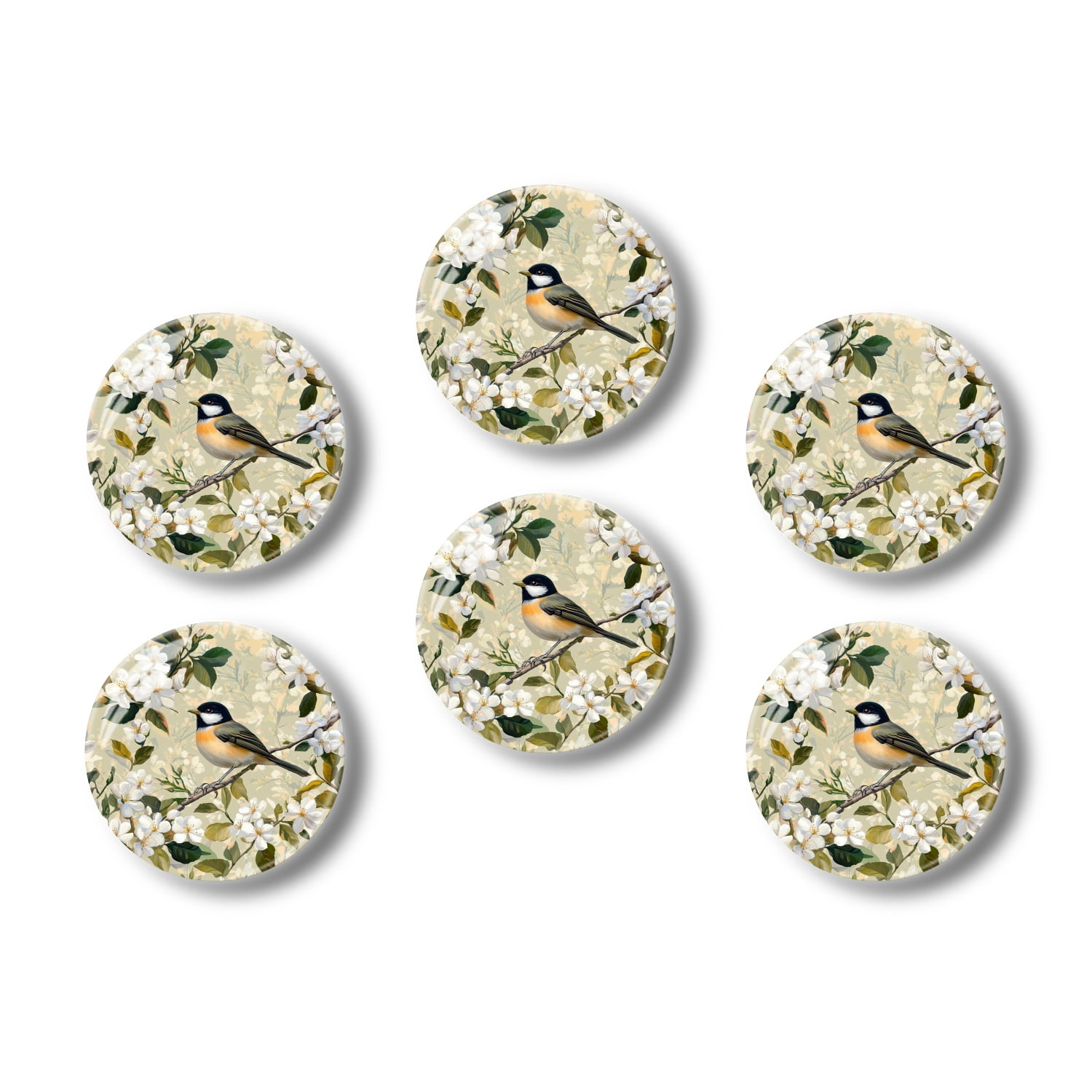 Glass Refrigerator Magnet 6Pcs Magnetic Fridge Sticker,Decor for ...
