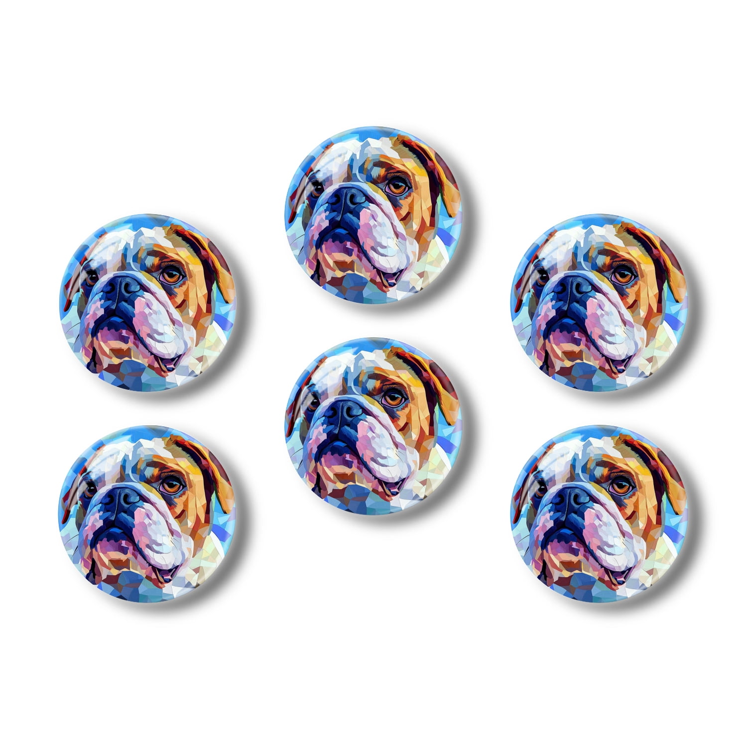 Glass Refrigerator Magnet 6Pcs Magnetic Fridge Sticker,Decor for ...